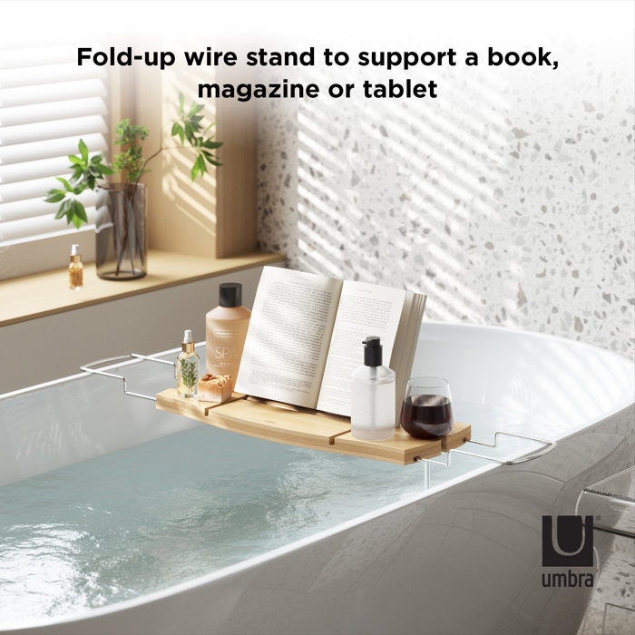 Umbra Aquala Free-standing Bamboo Bath Caddy & Reviews | Wayfair